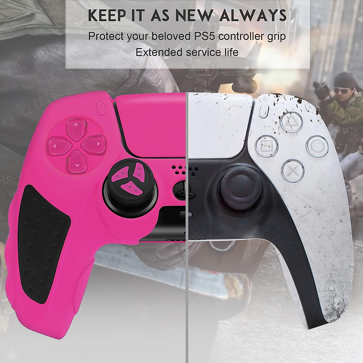 SIKEMAY Compatible with PlayStation 5 Controller Skin PlayStation 5
