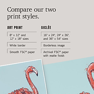 Lantern Press Everglades National Park, Flamingo, Flowers (12x18 Art Print, Travel Poster Wall Decor)