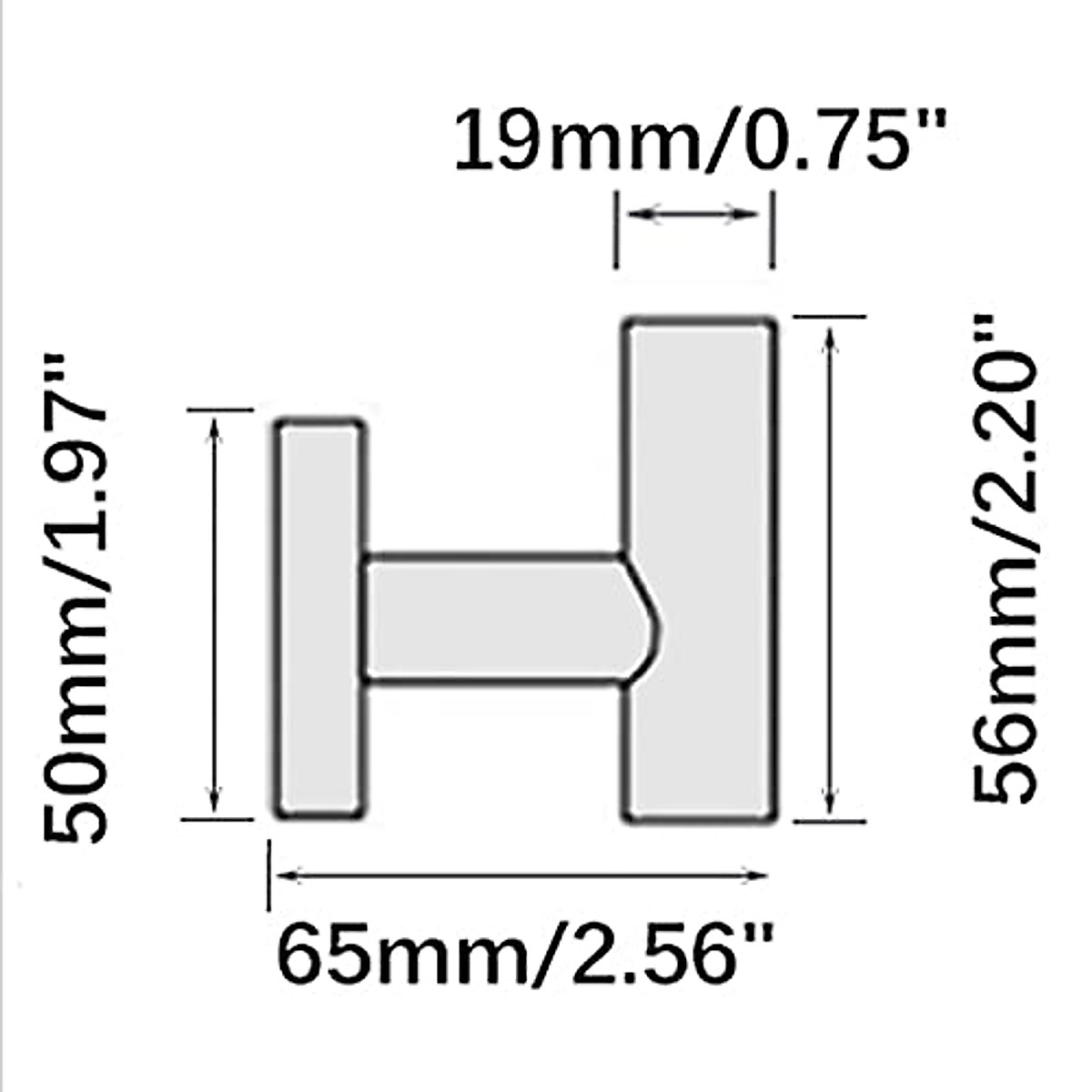 CANLUXY Towel Hooks for Bathroom 2 Pack - Robe Hooks for Kitchen Bath Wall Mounted - Towel Robe 2 Hooks Brushed