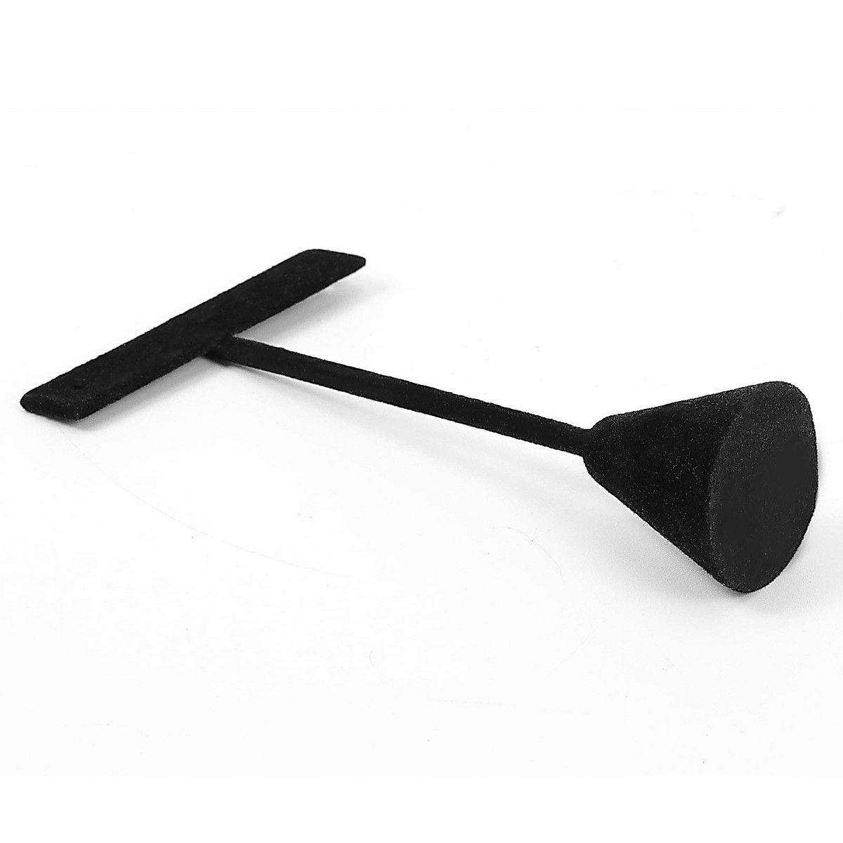 ZEONHEI 6 PCS 4.73 Inch T Stand Earring Holder, Black Velvet Earring Display T Shape Organizer, Metal T Bar Earring Display Stand for Selling, Showcase Display, Jewelry Trade Show