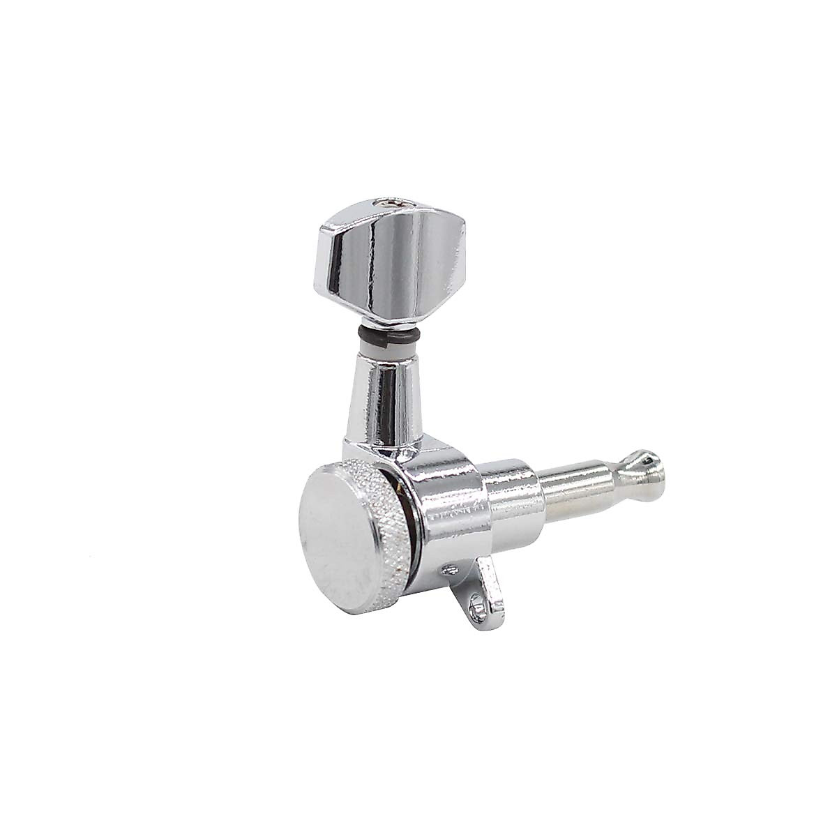 6R Inline Chrome Guitar Locking Tuners Tuning Pegs Keys Machine Heads Right Hand for Fender Stratocaster Telecaster Style Electric Guitar Chrome