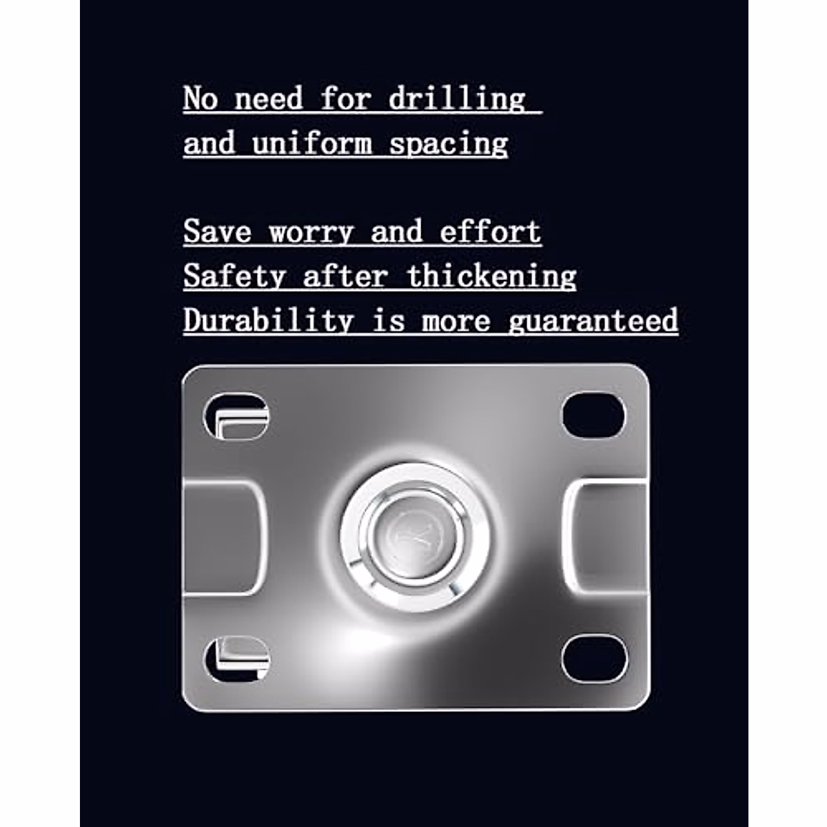 4 Inch Casters, Wheels for Furniture Casters Set of 4 Caster Wheels, Directional & Swivel & Brake Casters, Industrial Casters Rubber Silent Load Capacity 350Kg(Universal)