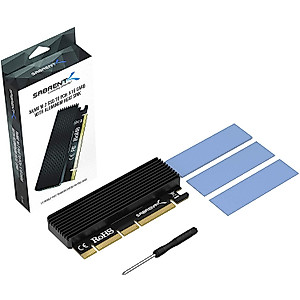 SABRENT NVMe M.2 SSD to PCIe X16/X8/X4 Card with Aluminum Heat Sink (EC-PCIE)
