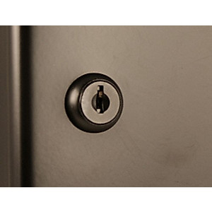 FJM Security 8900A-BLK-KA Disc Tumbler Cam Lock with 1-1/8" Cylinder and Black Finish, Keyed Alike