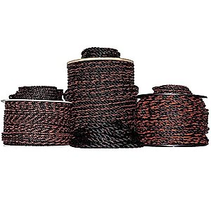 SGT KNOTS California Truck Rope - Twisted Polypropylene Rope for Cargo Straps, Tie-Downs, Gear Bundles, Boating, More (3/8" x 100ft, Black and Orange)