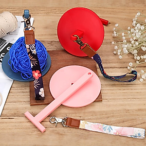 Wrist Yarn Holder, Portable Yarn Ball Holder Craft Yarn Spinner Yarn Hanger Knitting Storage Stand Crochet Minder Accessories Crocheting Supplies for Preventing Yarn Entanglement (Pink)