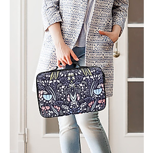 Dadanism Diamond Painting Storage Containers, 60 Slots Diamond Embroidery Accessories, Shockproof Jewelry Beads Organizer Tools Kit, Diamond Art Craft Accessories and Tools Carrying Case, Night Blue