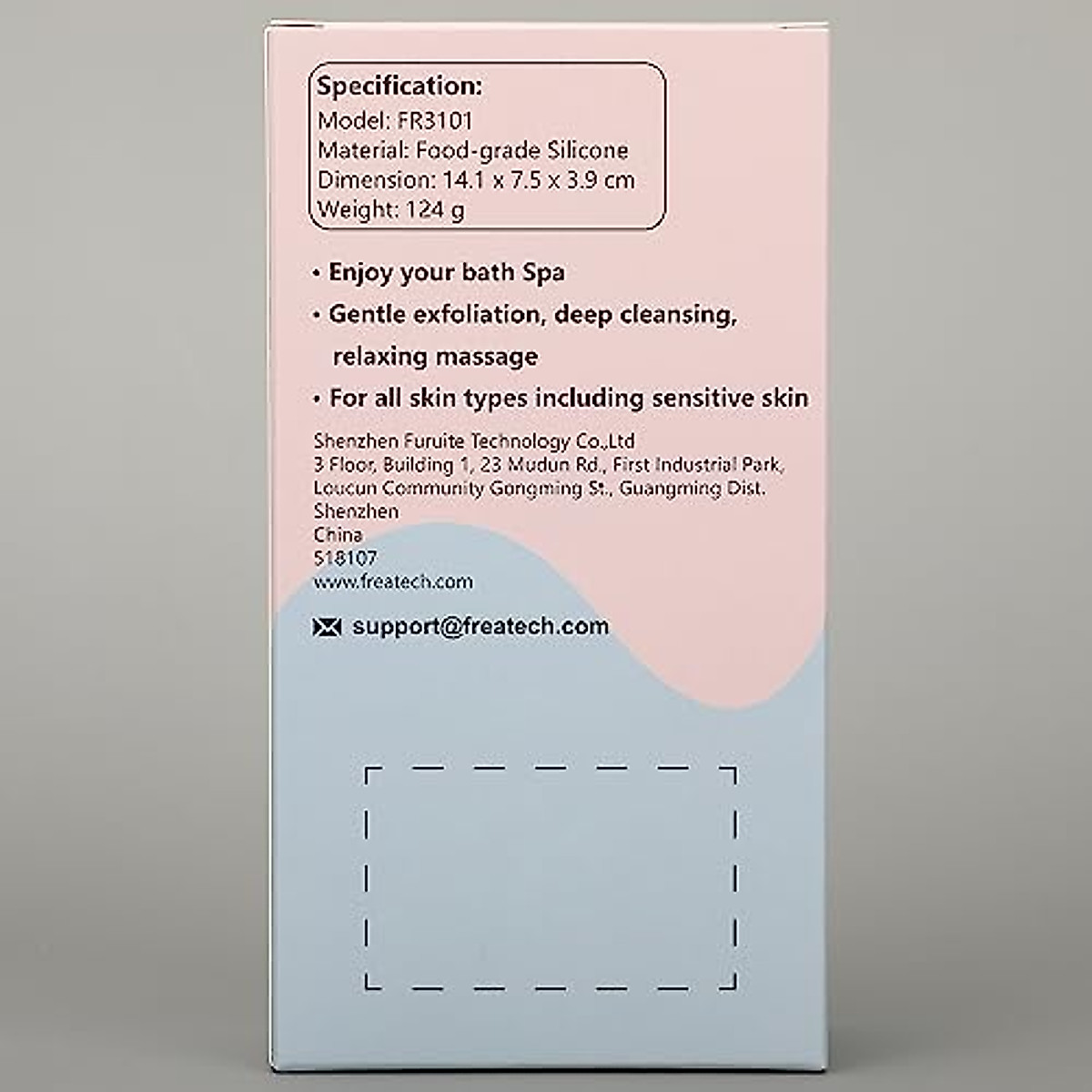 FREATECH Silicone Body Scrubber - Dual-sided Bath Shower Loofah Body Cleansing Brush for Gentle Exfoliation and Massage, Hygienic and Easy to Clean, for Men, Women and Kids, All Skin Types, Green