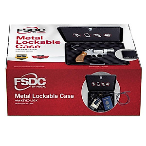 FSDC (Firearm Safety Devices) – FSDC-MLC9000 Keyed Lockable Steel Case with Security Cable – Heavy-Duty Powder Coated Steel