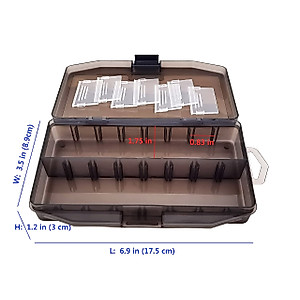 Fishing tackle lure baits box with removable dividers, Storage box for small things 2 pieces, Brown (CF-BOX-01)