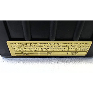 EDISON FUSE PDB321-3 175AMP, 600V, Black, 3POLE, Power Distribution Block