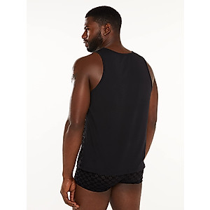 Savage X Fenty, Men's, Savage X Mesh & Jersey Tank, Caviar, S