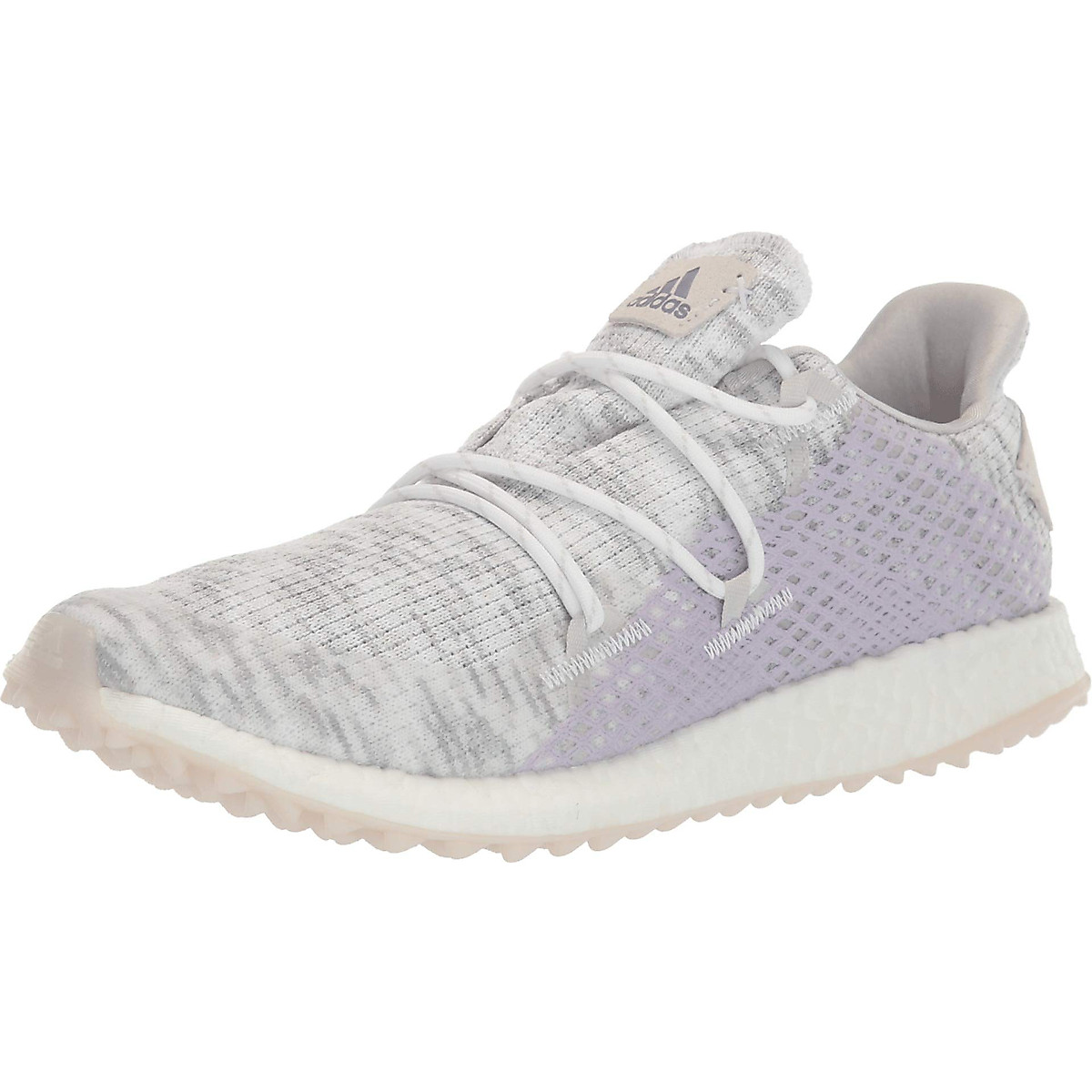adidas Women's W Crossknit DPR Golf Shoe, FTWR White/Glory Purple/Purple Tint, 8.5 Medium US
