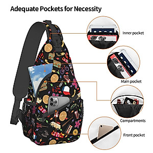 Paibocr Sling Bag, Stranger Bag Crossbody Sling Backpack Travel Hiking Chest Bag Daypack for Purses Shoulder Bag Women Men
