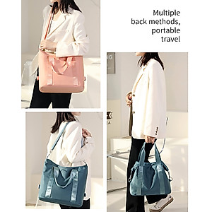 LIVACASA Large Waterproof Tote Bag for Women,Multi-Pockets Shoulder Hobo Crossbody Bag with Zipper and Top Handle