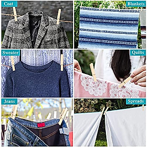 4 inch Clothes Pins Wooden Heavy Duty Wood Clothespins for Hanging Clothes Outdoor Clip,Crafts (30pcs)