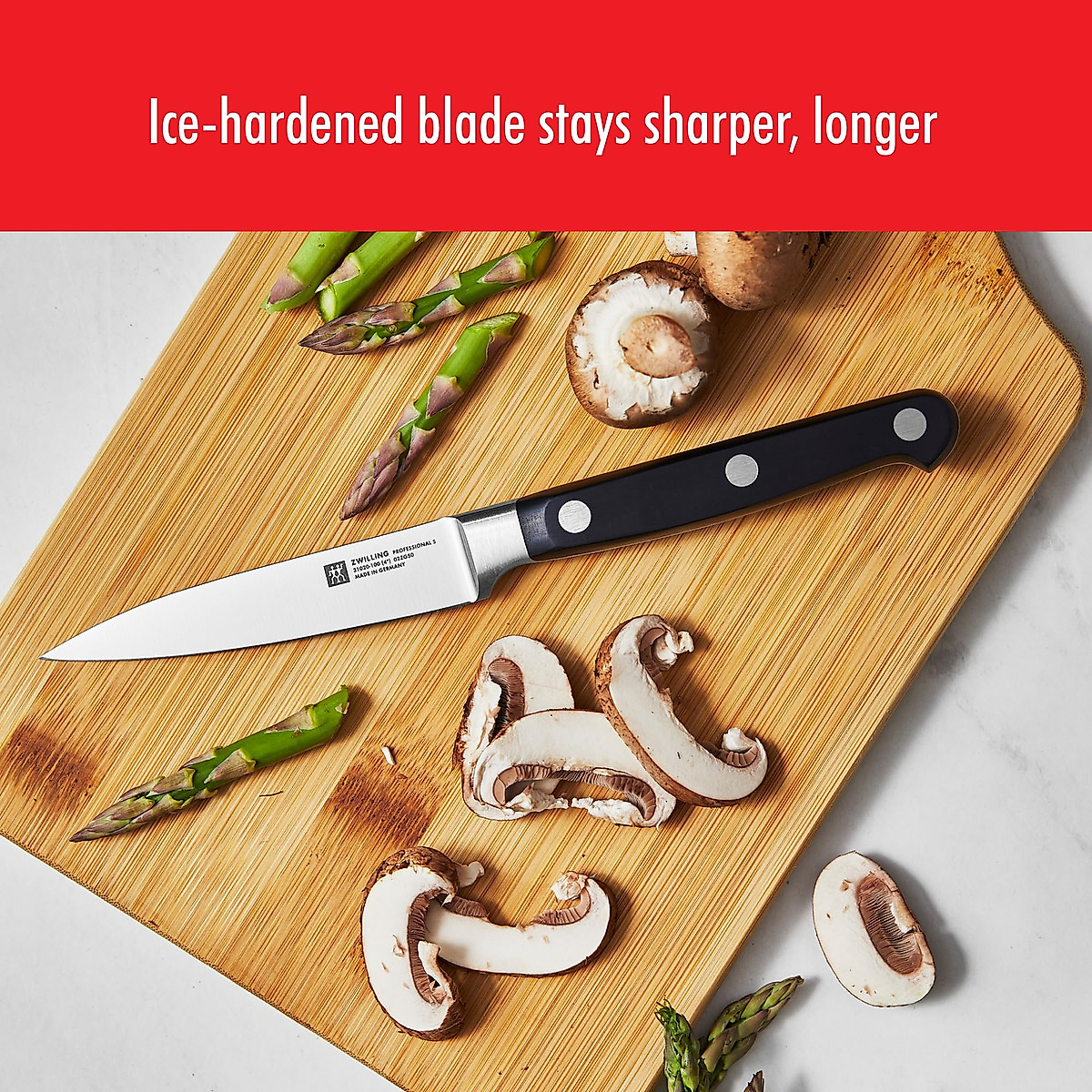 ZWILLING Professional S 5-Piece Razor-Sharp German Studio Block Knife Set, Made in Company-Owned German Factory with Special Formula Steel perfected for almost 300 Years, Dishwasher Safe