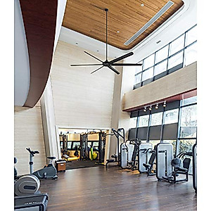 Westinghouse Lighting 7224800 Widespan Industrial Ceiling Fan with Remote, 100 Inch, Matte Black