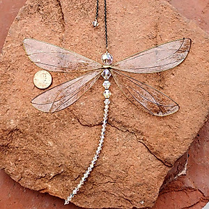 IcyAits Suncatcher Dragonfly, Small Dazzlefly Dragonfly Sun Catcher with Crystals,Rainbow Maker Pendant Window Hanging Ornamen…