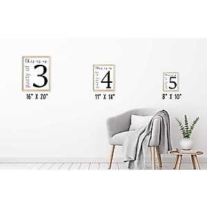 Party of 3, Party of 4, Party of 5 Wall Decor (Unframed Farmhouse Print - Multiple Sizes, Party of 5 Sign, Party of Five Family Sign, Party of Five Sign, This Is Us Art, Party of 5 Family Sign)