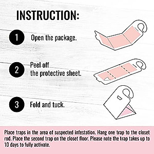 Clothing Moth Traps 6 Pack with Pheromones Prime, Clothes Moth Trap with Lure for Closets & Carpet, Moth Treatment & Prevention