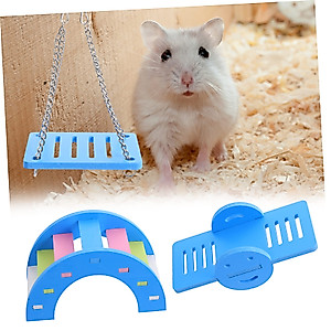 6 Pcs Hamster Seesaw Small Pets Seesaw Small Pets Rainbow Bridge Small Pets Play Toy Hamster Rainbow Bridge Pet Rainbow Bridge Hamster Swing Climb Toy Hamster Wood Toy
