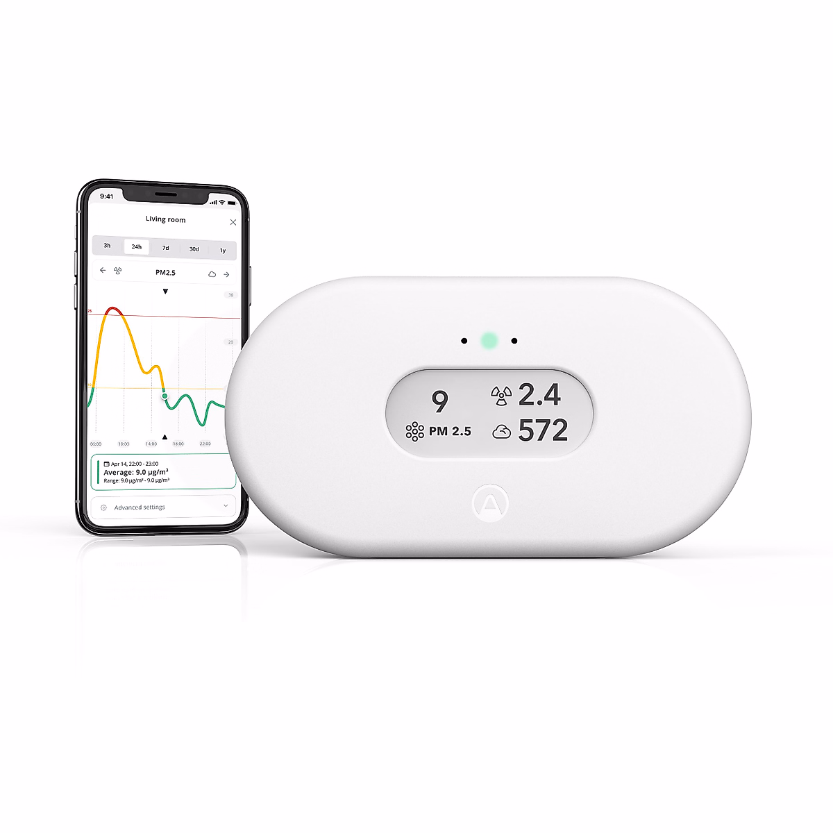 Airthings 2960 View Plus - Radon & Air Quality Monitor (PM, CO2, VOC, Humidity, Temp, Pressure)