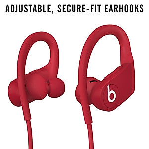 Powerbeats High-Performance Wireless Earbuds - Apple H1 Headphone Chip, Class 1 Bluetooth Headphones, 15 Hours of Listening Time, Sweat Resistant, Built-in Microphone - Red