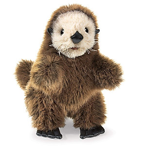 Folkmanis Baby Sea Otter Hand Puppet, Brown