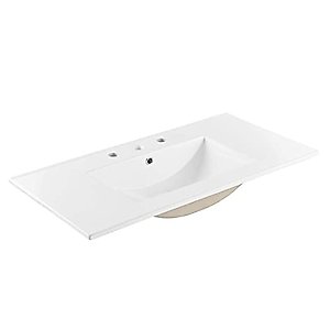 Modway EEI-4203-WHI Cayman 36" Bathroom Sink, White