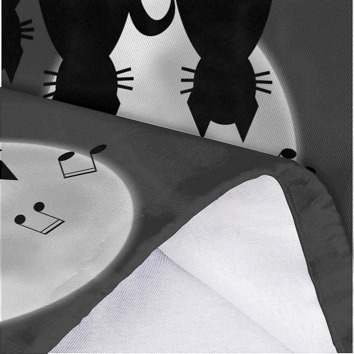 Animal Cat Plastic Bag Holder, Music Note Grocery Bag Storage Holder Hanging Garbage Shopping Bag Trash Bags Organizer for Kitchen Home