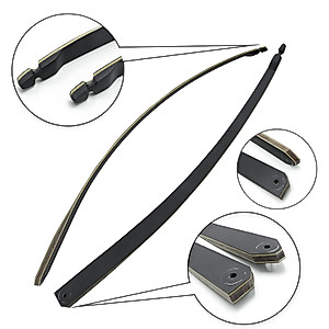 Obert Black Hunter Archery Takedown Recurve Bow American Longbow Adult Right Hand Hunting Wood Bow 60",60lbs Target Practice