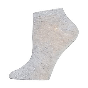 Steve Madden Women's 10 Pairs Pattern Low Cut Athletic & Comfy Sports Socks, White Multi 1