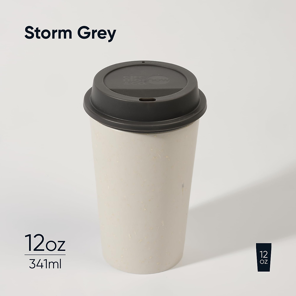 Circular & Co Reusable NOW Coffee Cup - 12oz - Insulated Travel Mug - Made from Recycled Single Use Coffee Cups - Portable Coffee Tumbler - 100% Recyclable - BPA Free - Dishwasher Safe
