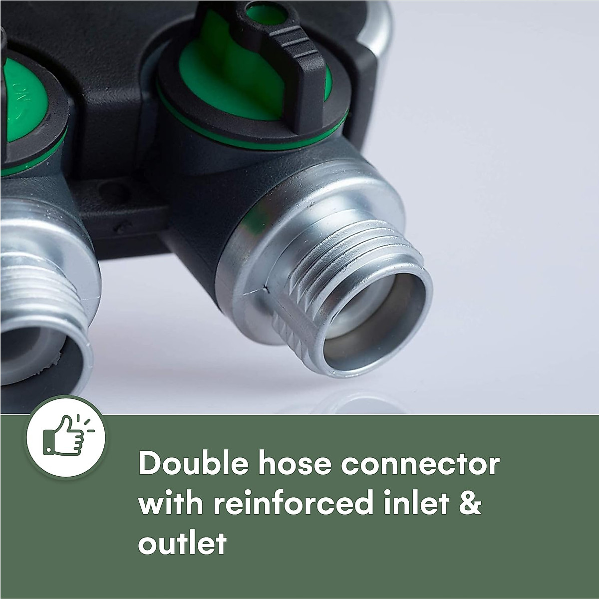 Garden Hose Splitter, Heavy Duty, Water Hose Manifold, 4 Way Hose Connector, Spigot Splitter, Faucet Divider Outdoor - Classic