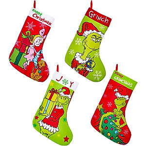 GYGOT 4 Pack Christmas Stocking,18 Inch Large Christmas Stockings Christmas Decorations for Family Holiday Party Decor