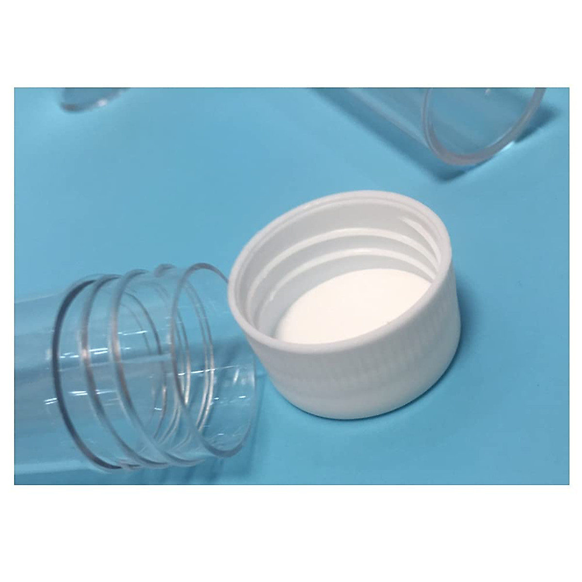 12PCS 25ml Plastic Sample Bottles Tubes Vials Mini Clear Storage Container Case with Screw Cap Small Test Tubes