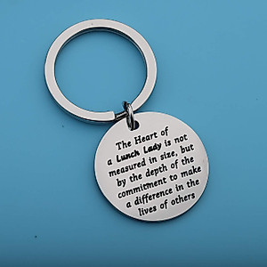 LQRI Lunch Lady Gift School Lunch Lady Appreciation Gift The Heart of a Lunch Lady is Not Measured in Size Thank You Gift for Lunch Lady Cooker Cafeteria Worker (sliver)