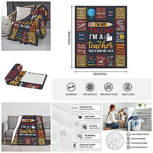 Sqovulw Teacher Appreciation Gifts Best Teacher Gifts for Women Gift for Teacher Gifts from Student Back to School Mothers Day Teachers Day Gifts Teacher Retirement Gifts Blanket 50X60 Inch