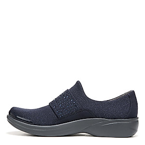 BZees Women's Pizazz Slip-On Loafer, Navy Sparkle, 8