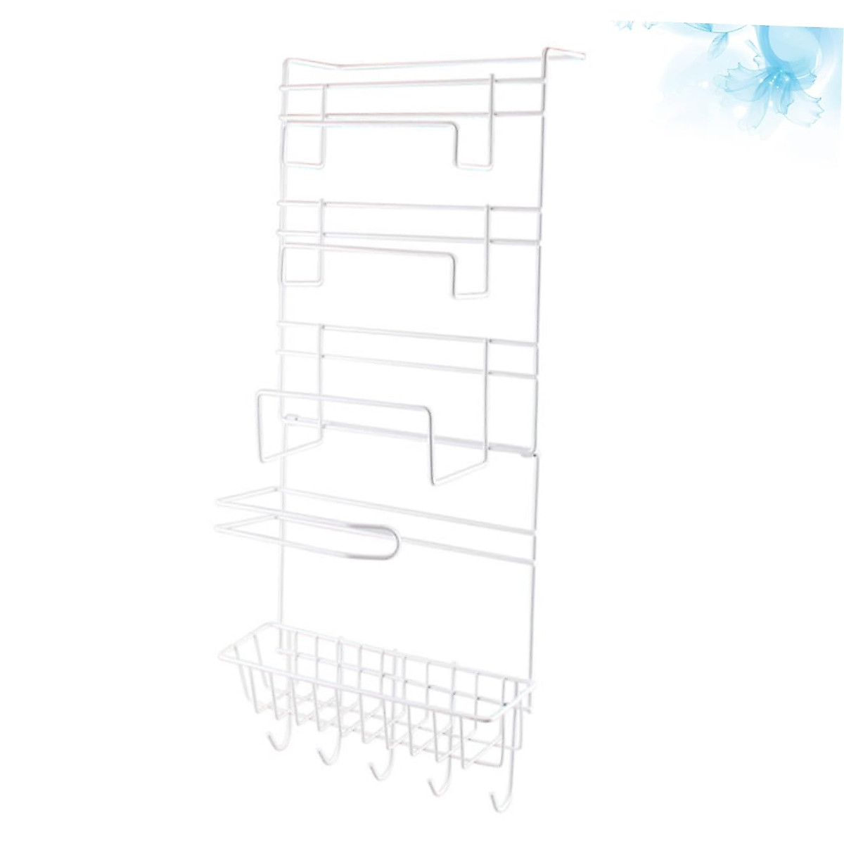 MAGICLULU Refrigerator Side Wall Shelf Multi-layer Storage Holder Copper Storage Rack Refrigerator Storage Rack Refrigerator Hanging Rack Foldable Storage Rack
