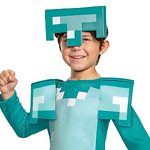 Disguise Minecraft Kids Armor Classic Costume Size 7/8, Blue