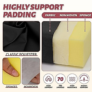 Parkerly Outdoor Patio Chair Cushion 20x20x4 Inch Waterproof Seat Cushions Indoor Double Piping Durable Comfortable Square Dining Chair Pads Black with Zipper Chair Pad-Set of 1