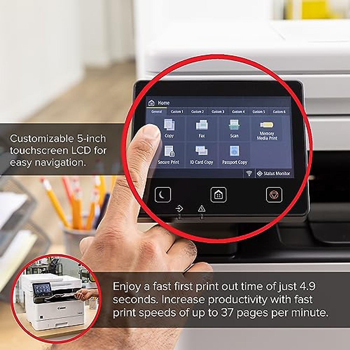 Canon imageCLASS MF462dw All in One Wireless Monochrome Laser Printer, Print, Scan, Copy & Fax, Duplex Printing for Home or Office use