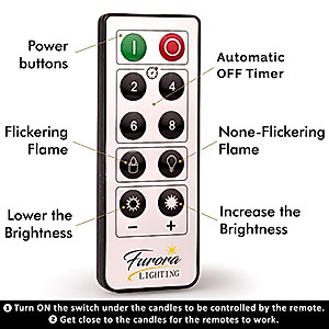 Furora LIGHTING LED Flameless Candles with Remote – Battery-Operated Flameless Candles Bulk Set of 8 Fake Candles – Small Flameless Candles & Christmas Centerpieces for Tables, Silver Glittery