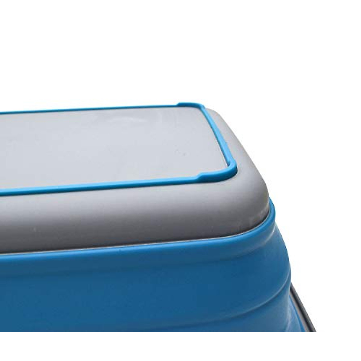 SAMMART 9.2L (2.37Gallon) Collapsible Tub - Portable Outdoor Picnic Basket/Crater - Foldable Shopping Bag - Space Saving Storage Container (M, Deep Blue)