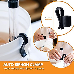 FastRack 3/8" Auto Siphon with Clamp | 6.5' ft Hose | Bottling Siphoning Kit w/Food Grade BPA Free Plastic Tubing for Beer or Wine Carboy Bottle Filling | Made in the USA
