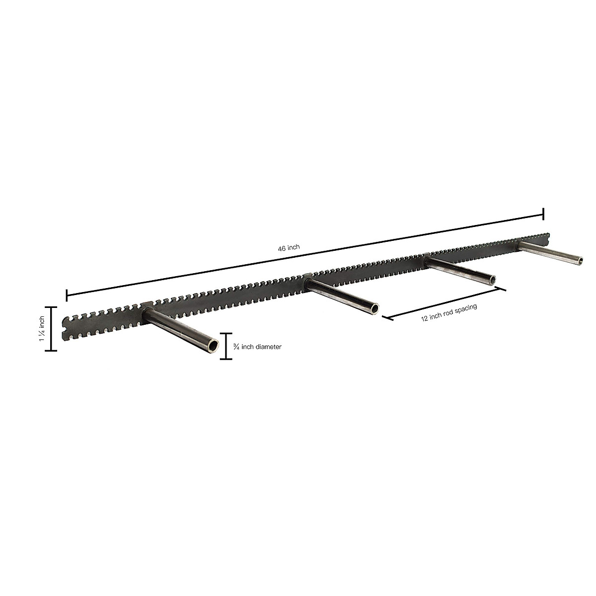 Heavy Duty Floating Shelf Bracket - 1 1/4 backplate - 9 sizes - 3/4 Rod Diameter - 4, 6, and 9 inch rod length
