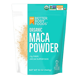 BetterBody Foods Organic Maca Powder, Non-GMO & Gluten-Free, 12 Ounce