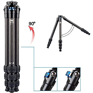 SIRUI AM-284 Travel Carbon Fiber Tripod, Professional Camera Tripod with 4-Section Legs, Twist Leg Locks, Detachable Metal Spikes, Loads up 33LB